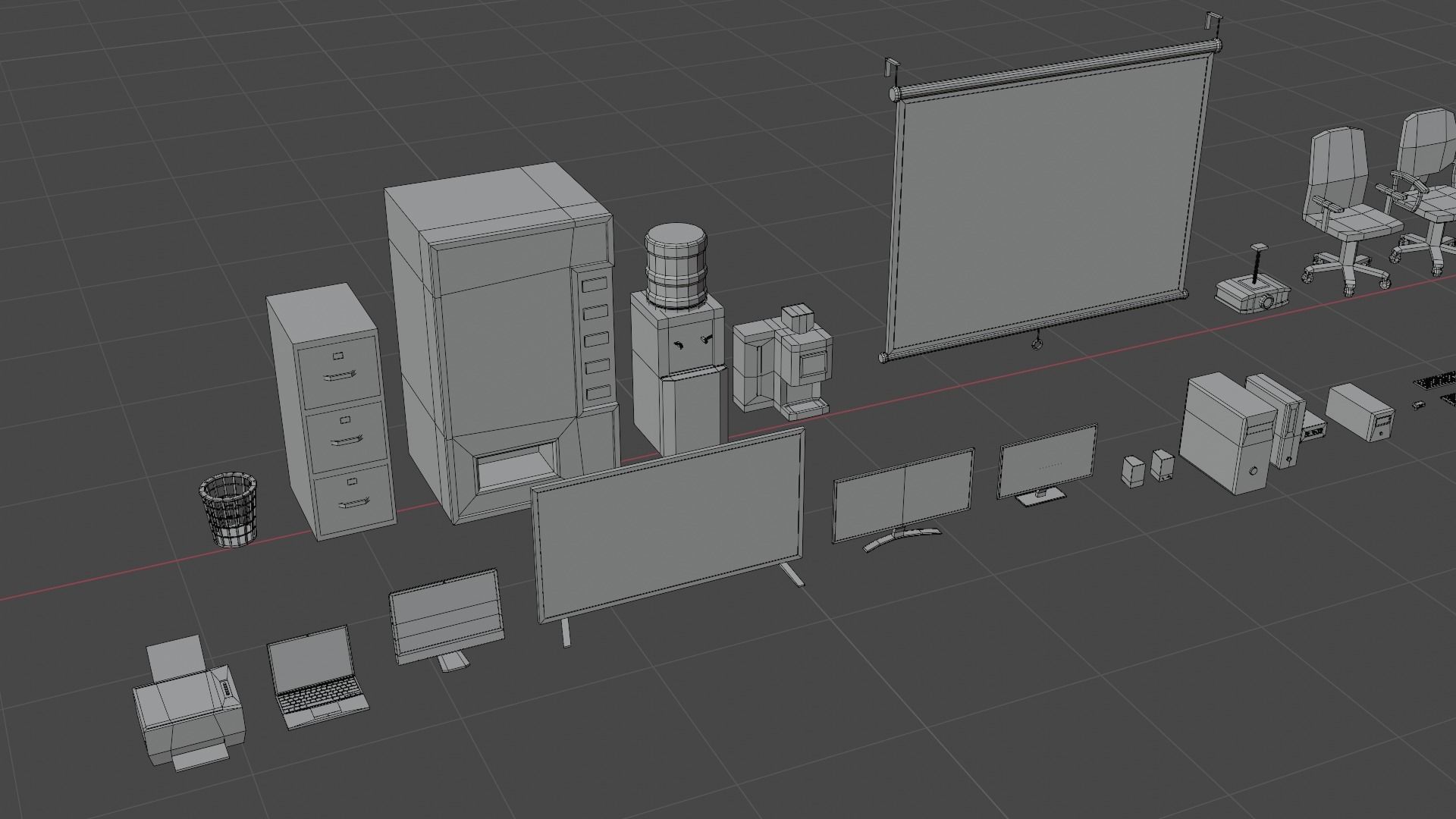 3D model Low Poly Office Asset Pack VR / AR / low-poly | CGTrader