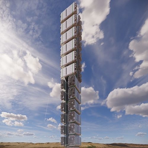 Sci-fi Tower 004 3D model | CGTrader