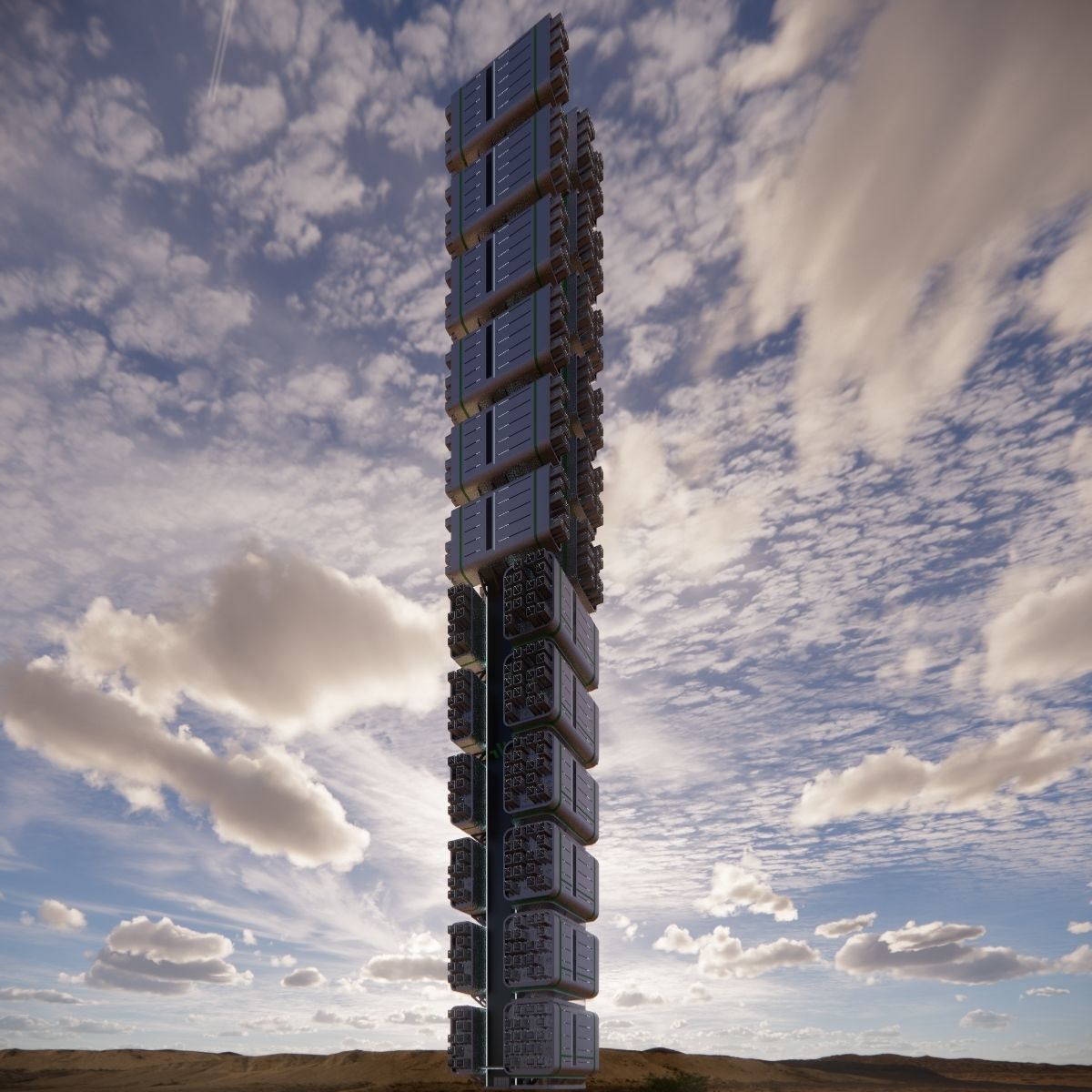 Sci-fi Tower 004 3D model | CGTrader