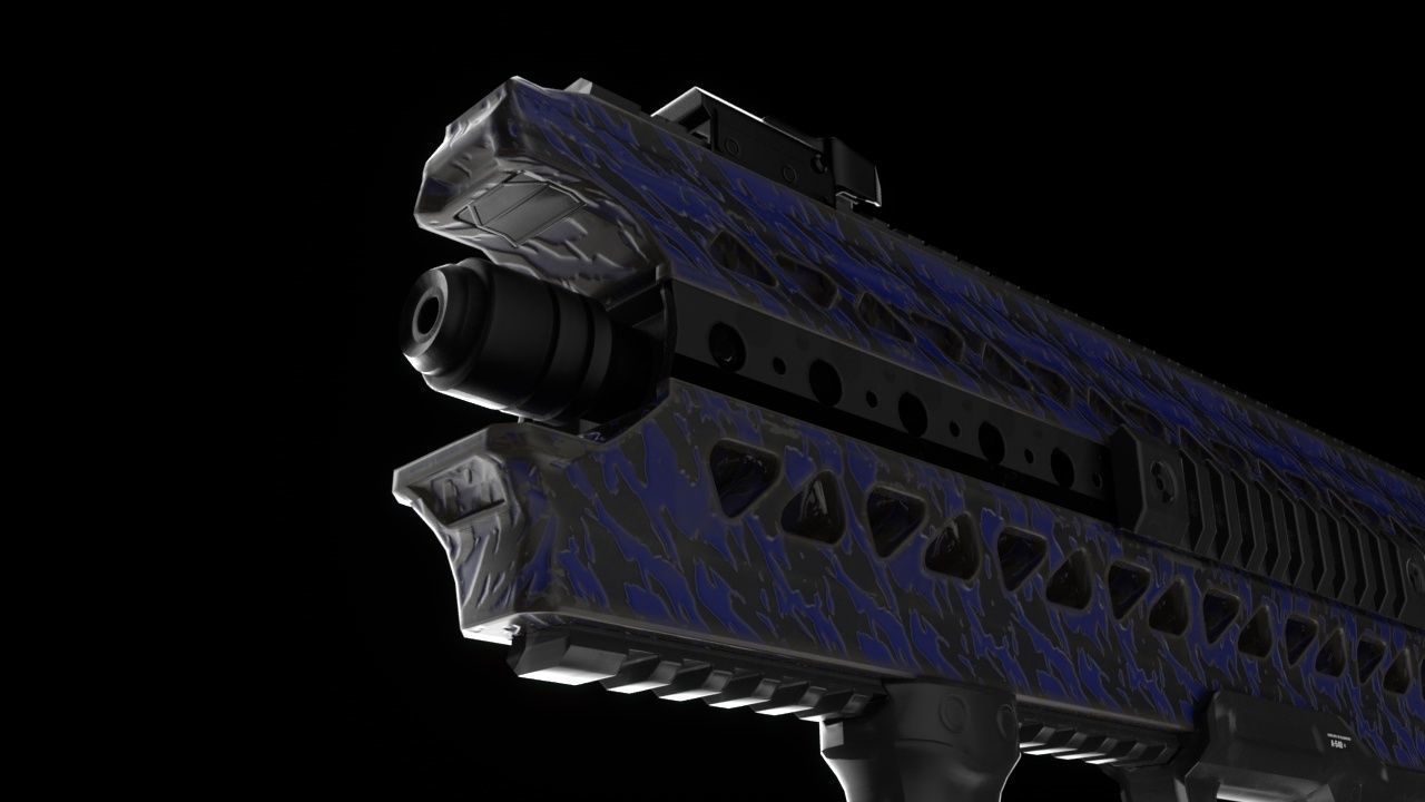 FN M29 purple Infantry Rifle 3D model | CGTrader