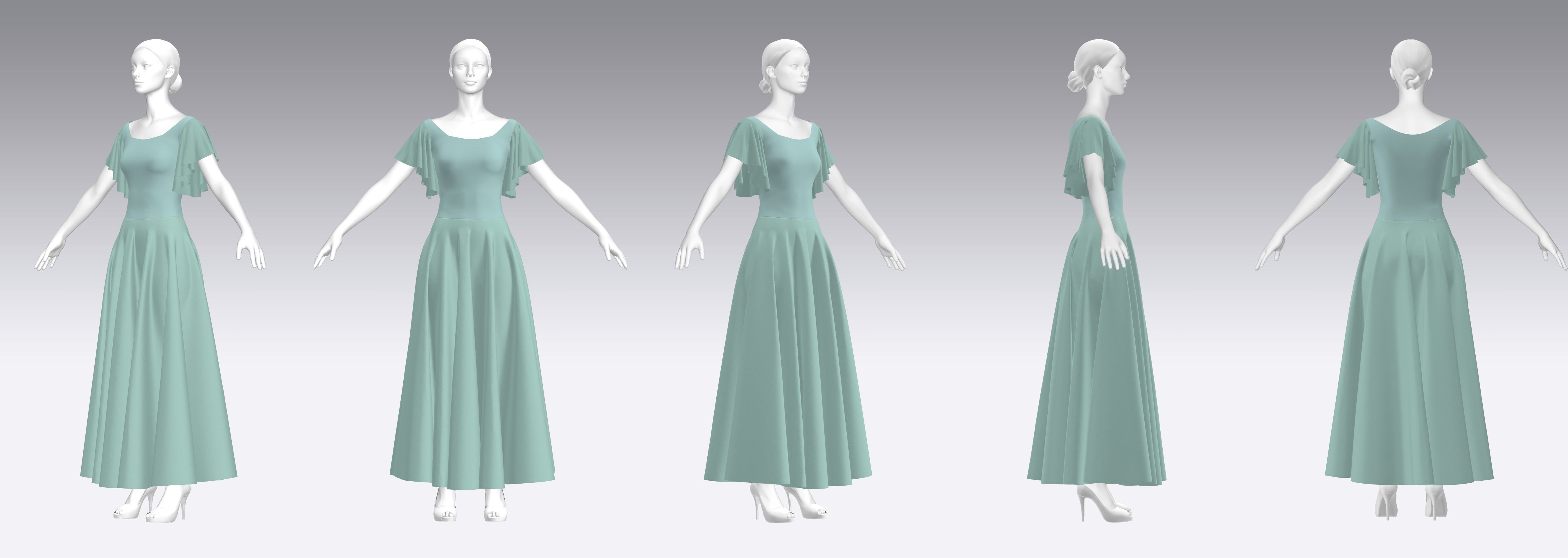 Dress Outfits MD CLO 3D ZPRJ ZPAC project files 3D model | CGTrader
