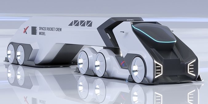 3D model Tesla Spaces rocket VR / AR / low-poly | CGTrader