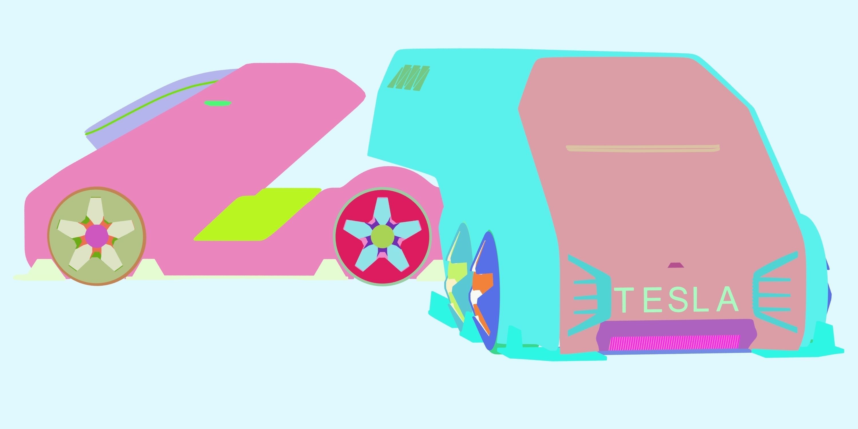 3D model Tesla Spaces rocket VR / AR / low-poly | CGTrader