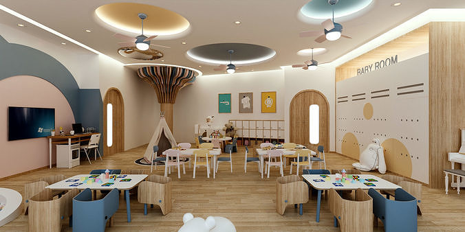 kindergarten 3D model | CGTrader