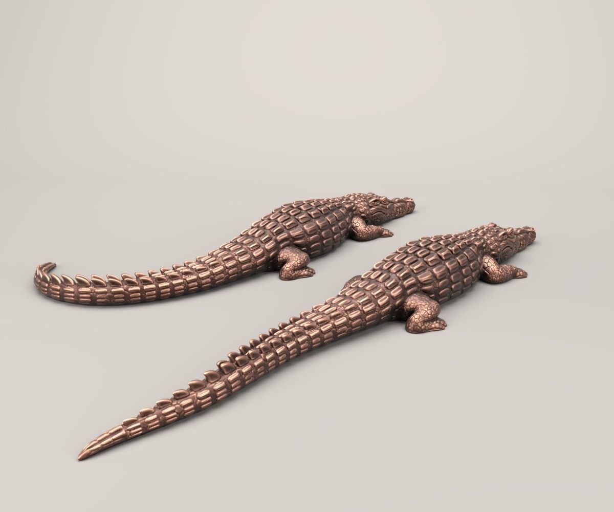 Crocodile two crocodiles 3D model 3D printable | CGTrader