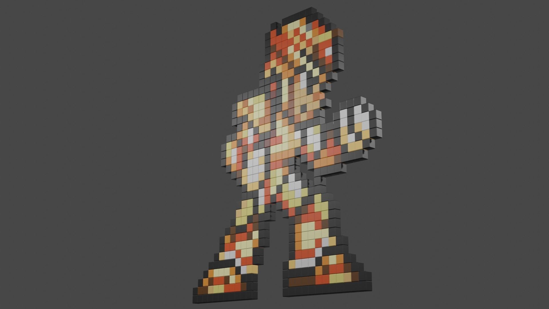 Rockman X Max Armor Gold 8 bit 3D model 3D printable | CGTrader