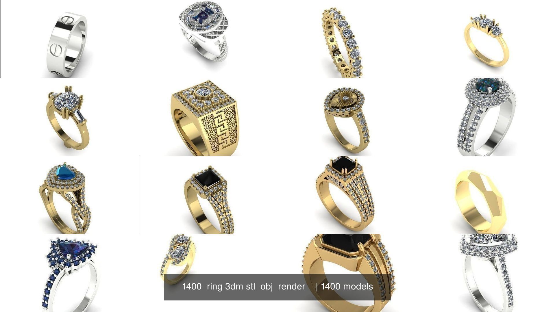 1400 ring 3dm stl obj render 3D Model Collection | CGTrader