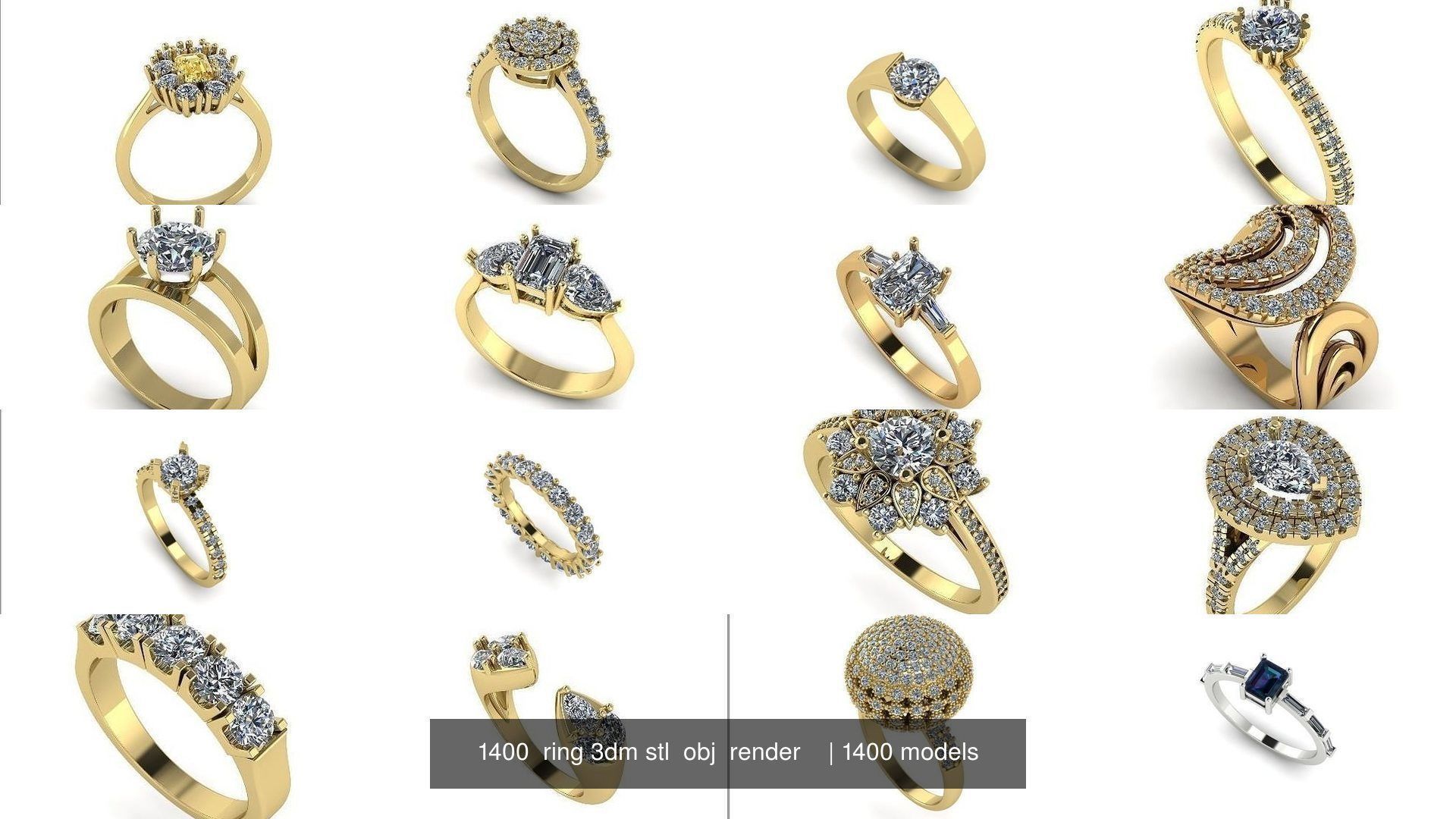 1400 ring 3dm stl obj render 3D Model Collection | CGTrader