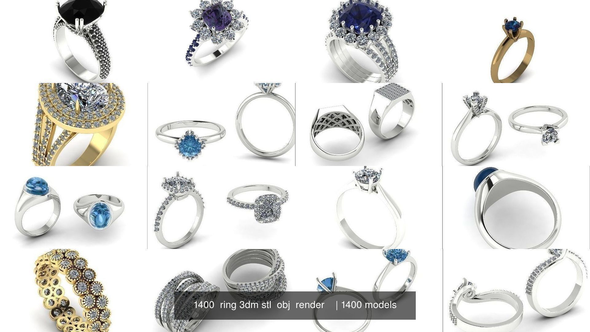 1400 ring 3dm stl obj render 3D Model Collection | CGTrader