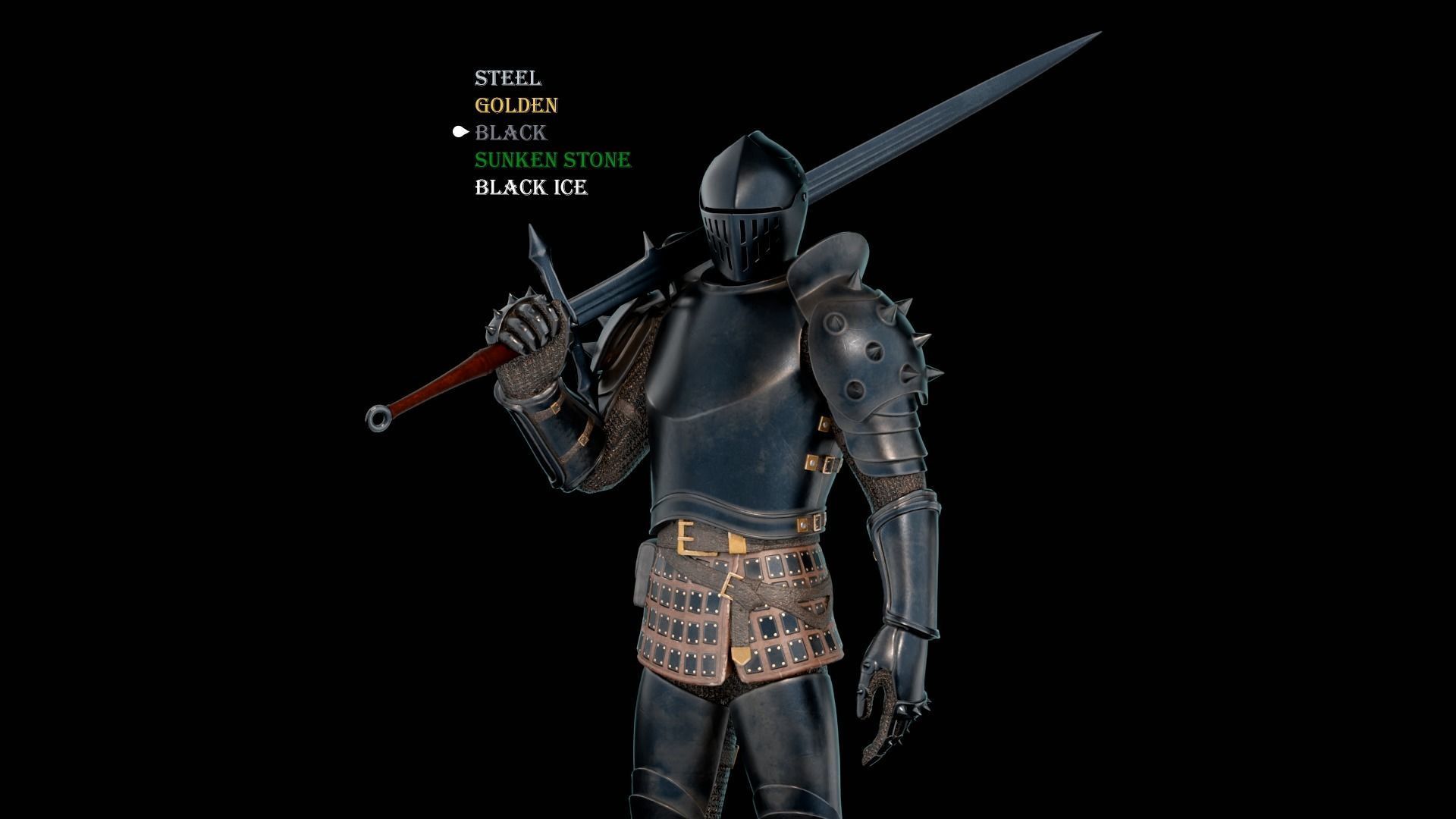 3D model Dark fantasy Knight in 5 variations Game ready VR / AR / low ...