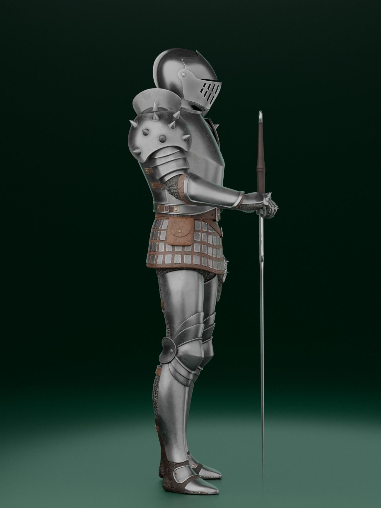 3D model Dark fantasy Knight in 5 variations Game ready VR / AR / low ...