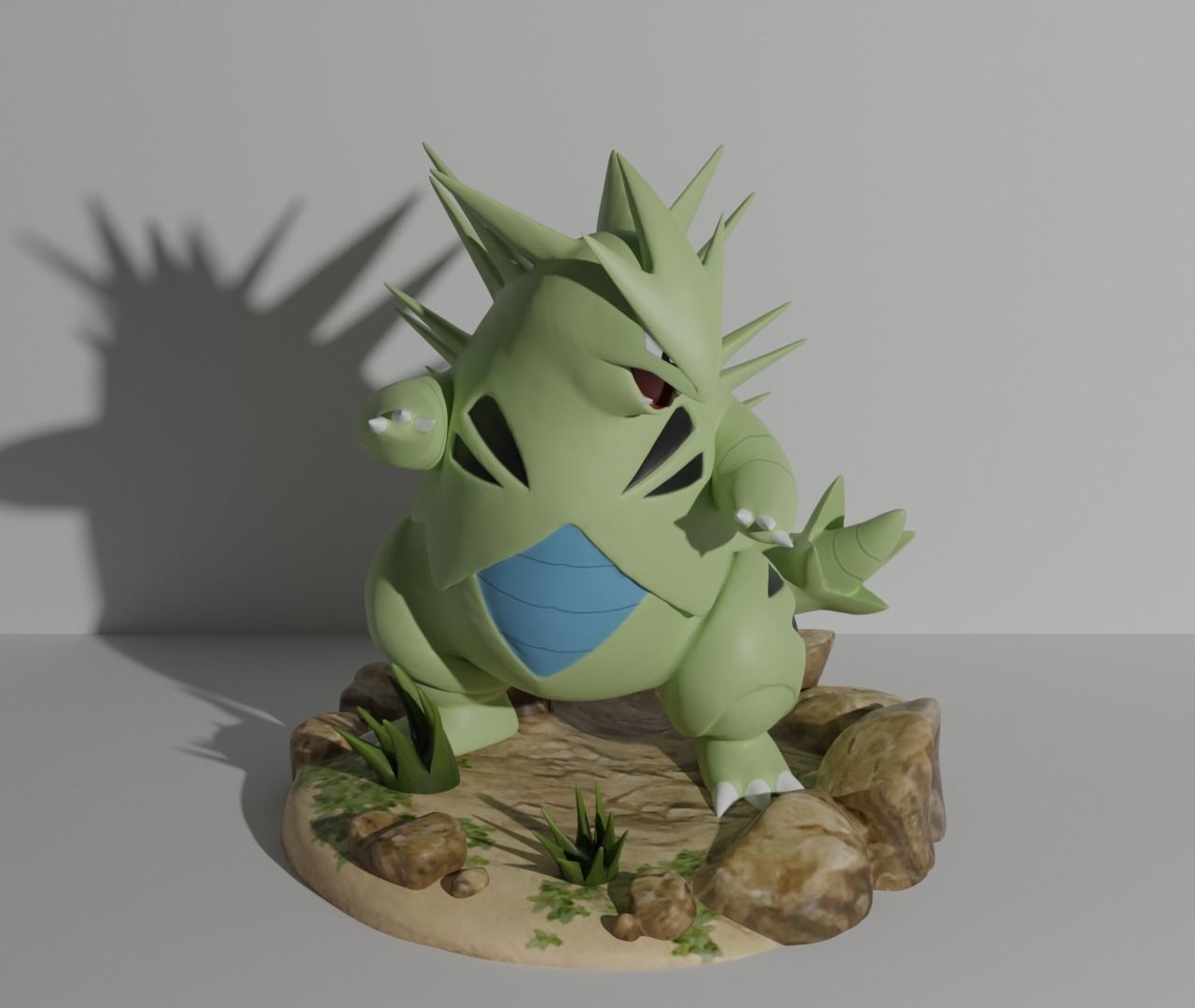 Tyranitar pokemon 3D print model 3D model 3D printable | CGTrader