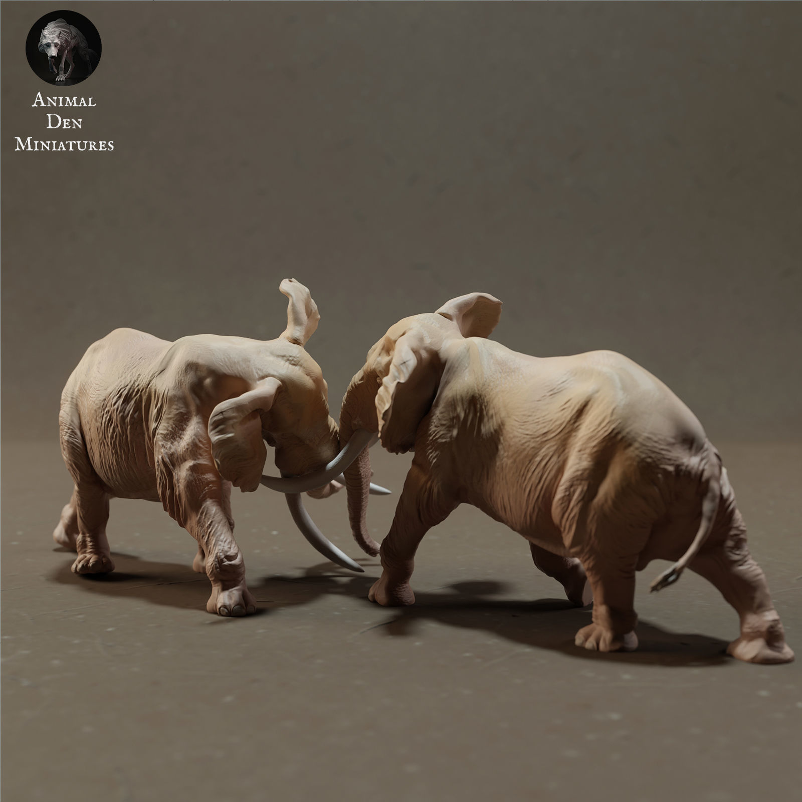 Elephant Bulls Fight 3D model 3D printable | CGTrader