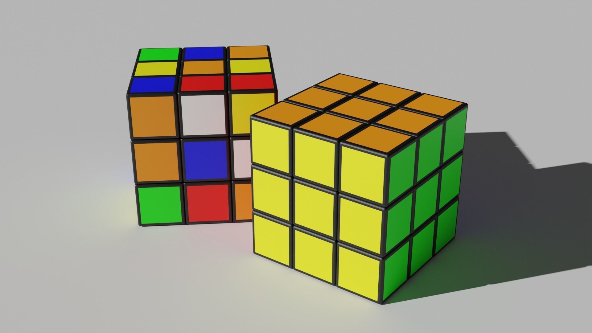 Low poly Rubiks Cube for decoration free VR / AR / low-poly 3D model ...