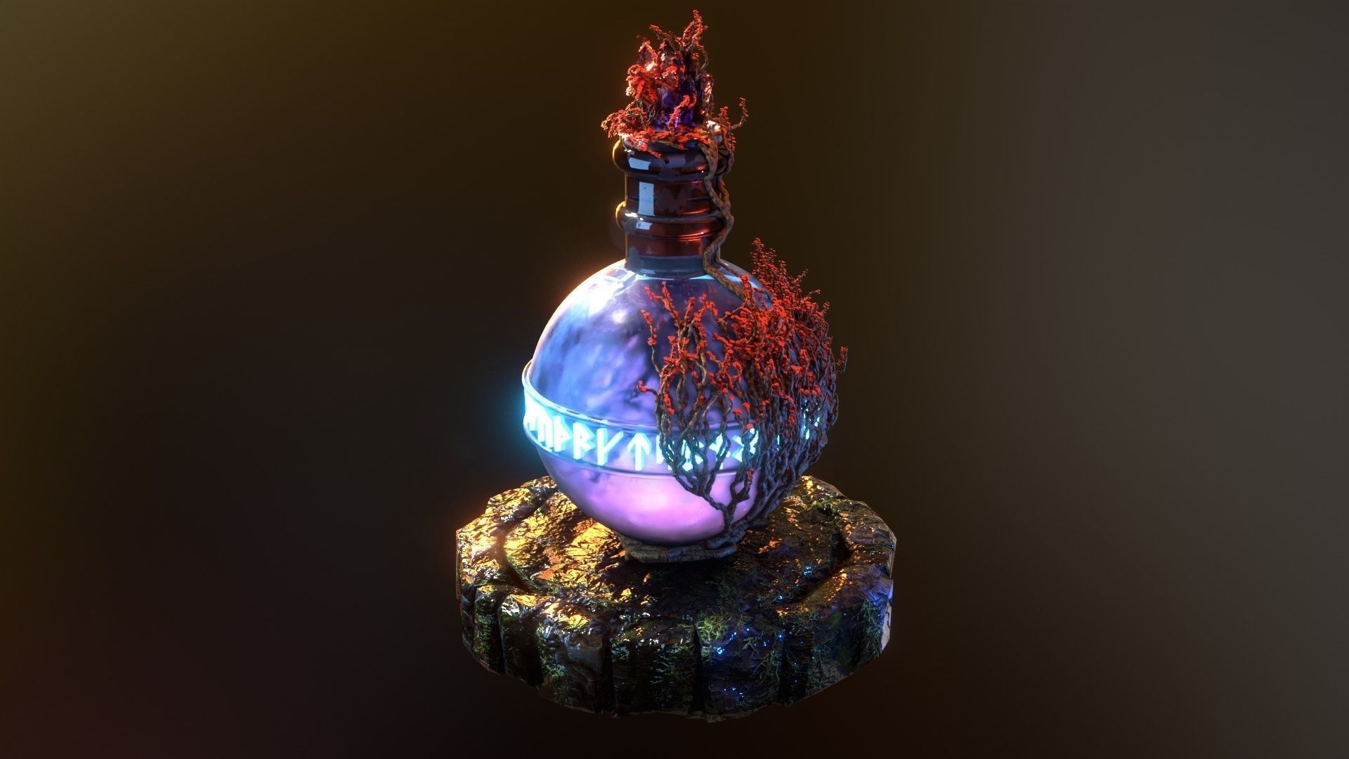 3D model Magic potion VR / AR / low-poly | CGTrader