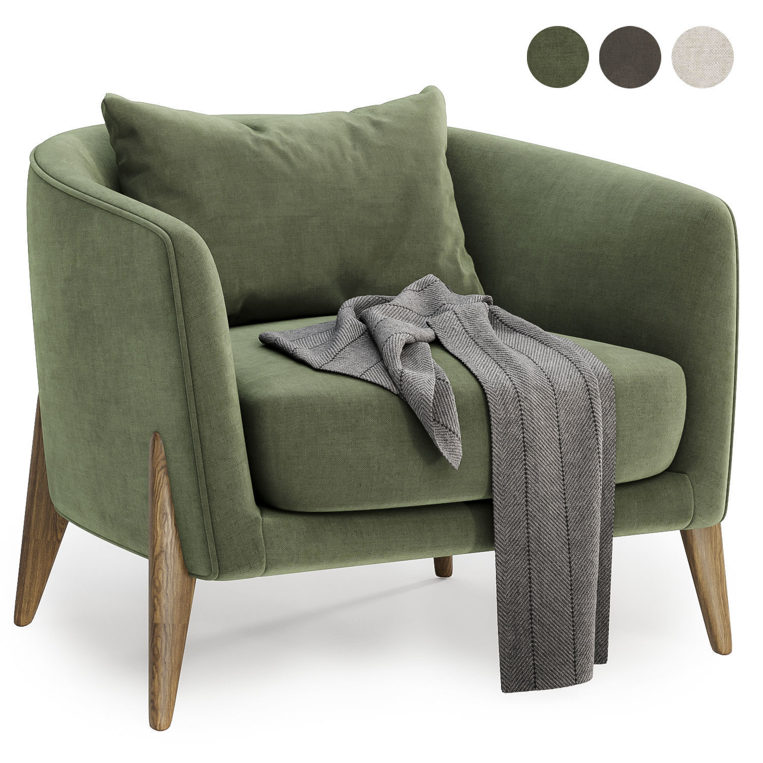 delray arm chair 3D model | CGTrader