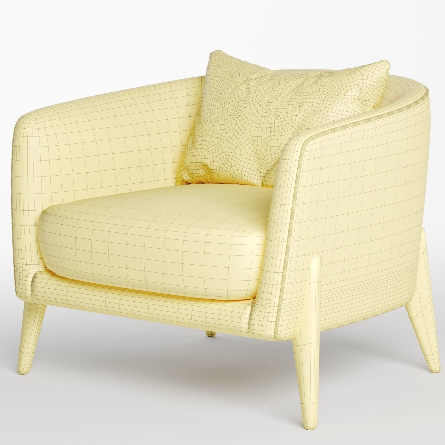 delray arm chair 3D model | CGTrader