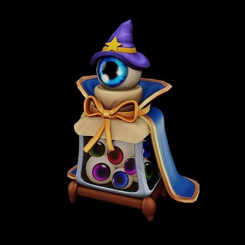 3D model Mystery box with eyes props VR / AR / low-poly | CGTrader