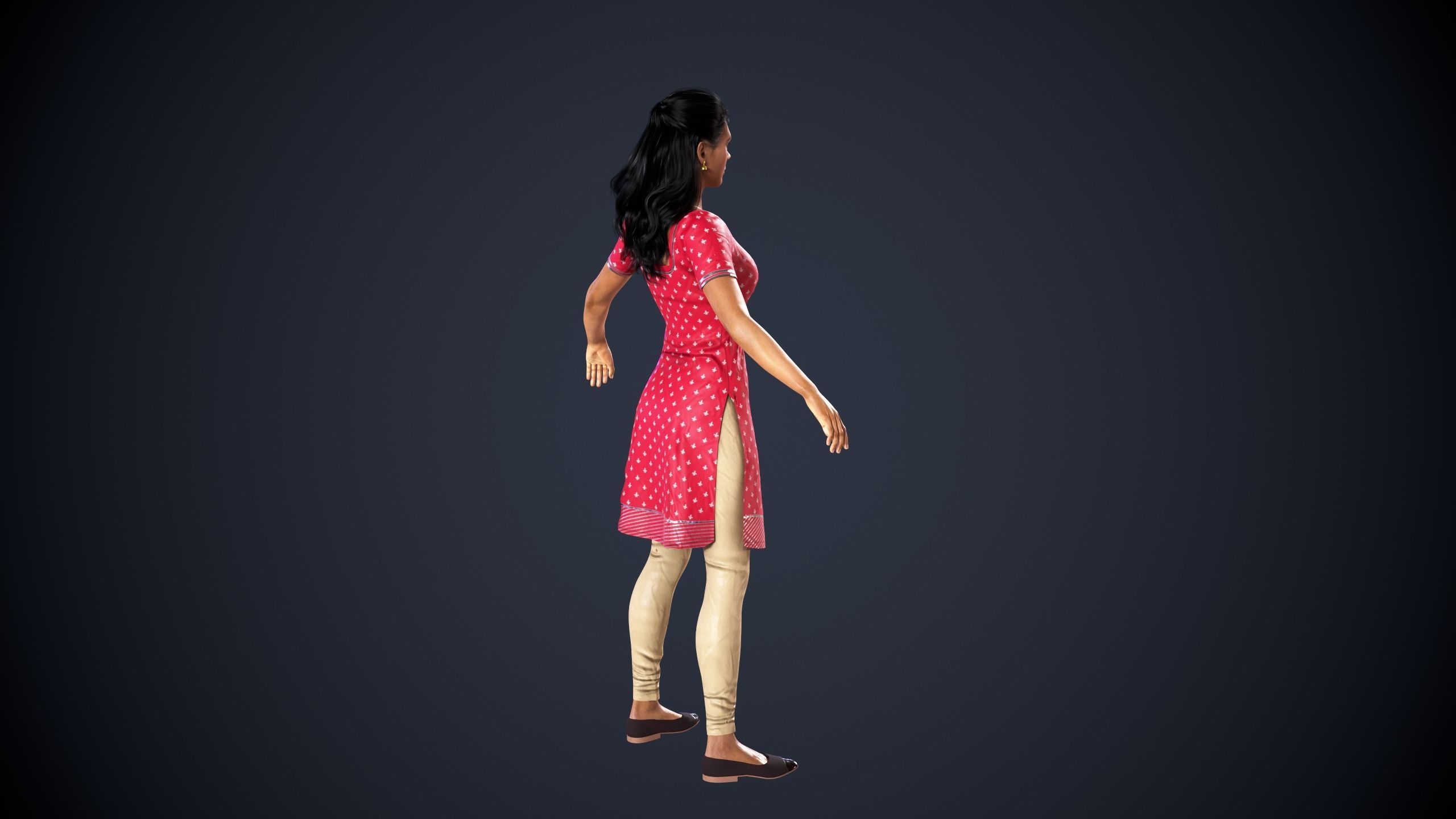3D model Indian Girl VR / AR / low-poly | CGTrader