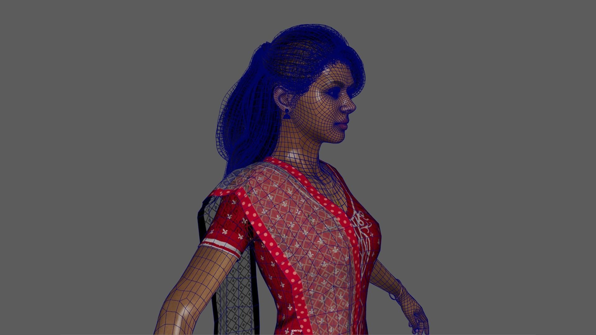 3D model Indian Girl VR / AR / low-poly | CGTrader
