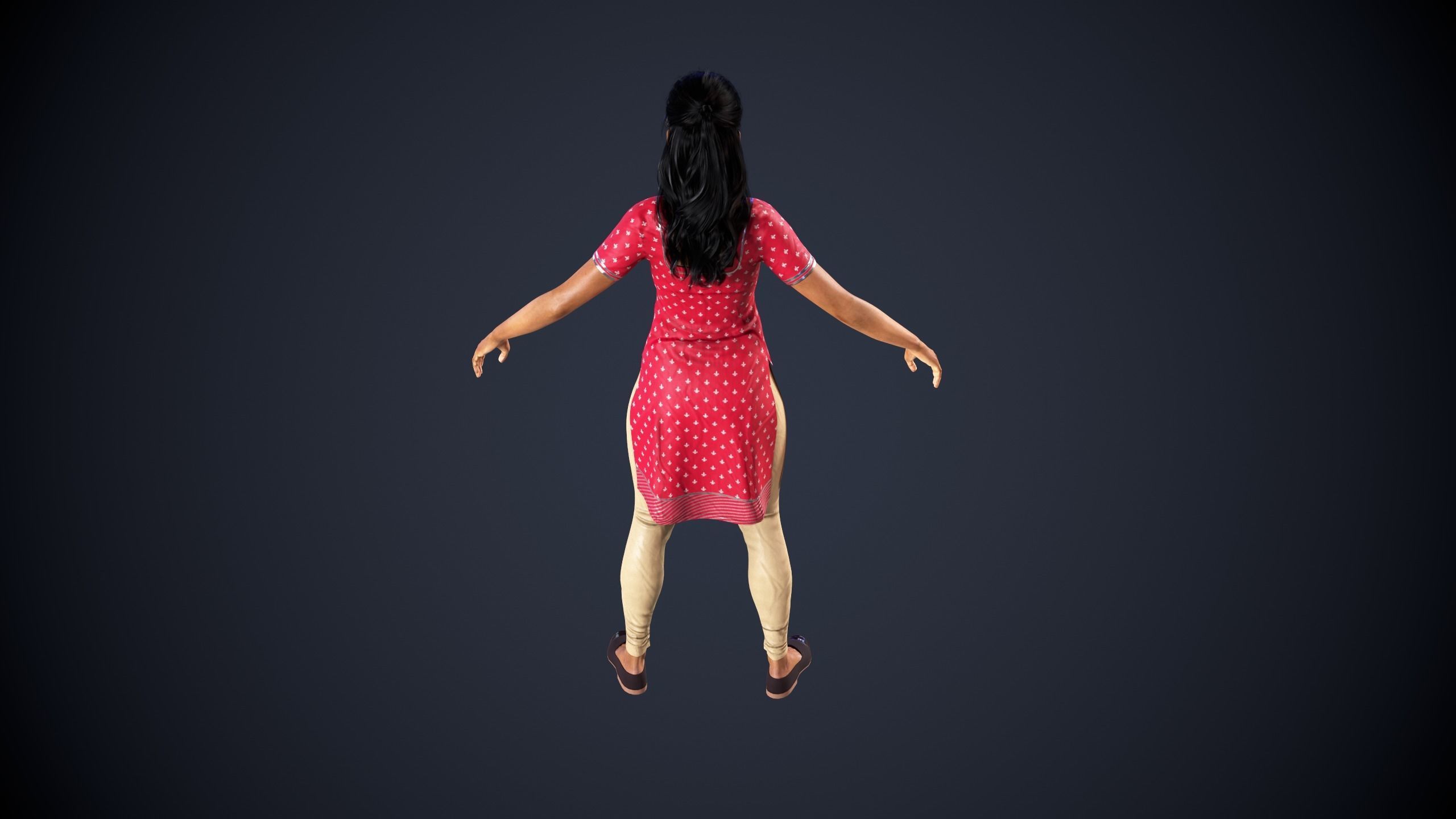 3D model Indian Girl VR / AR / low-poly | CGTrader