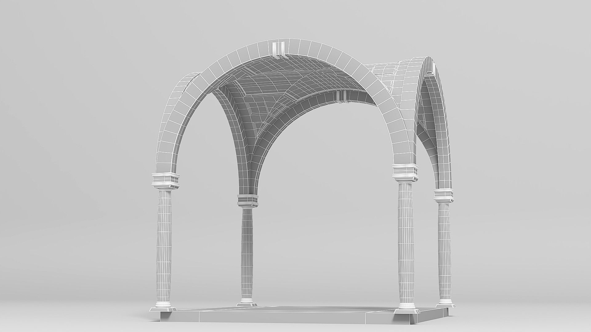 3D model Modular low poly museum VR / AR / low-poly | CGTrader