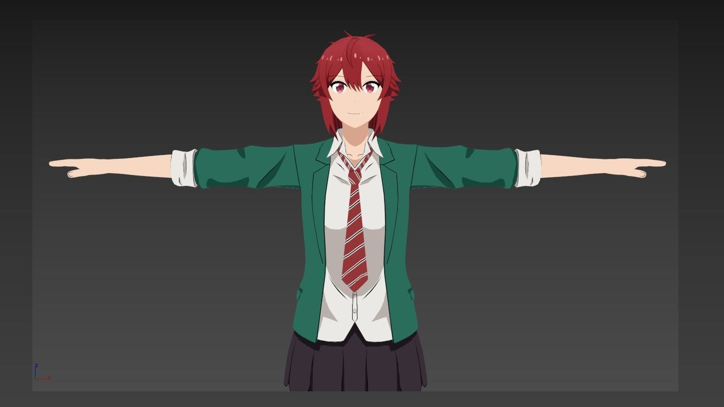 Tomo chan VRChat 3D model rigged | CGTrader