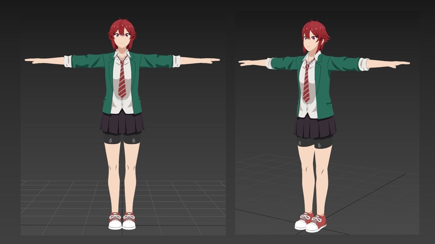 Tomo chan VRChat 3D model rigged | CGTrader
