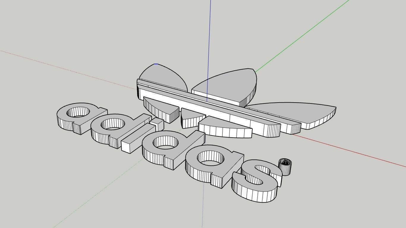 Adidas Logo 3D model 3D printable | CGTrader