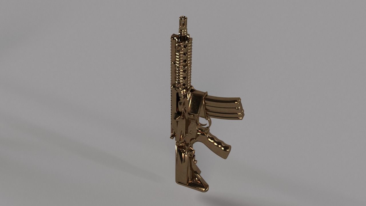 weapons gold 3D model | CGTrader
