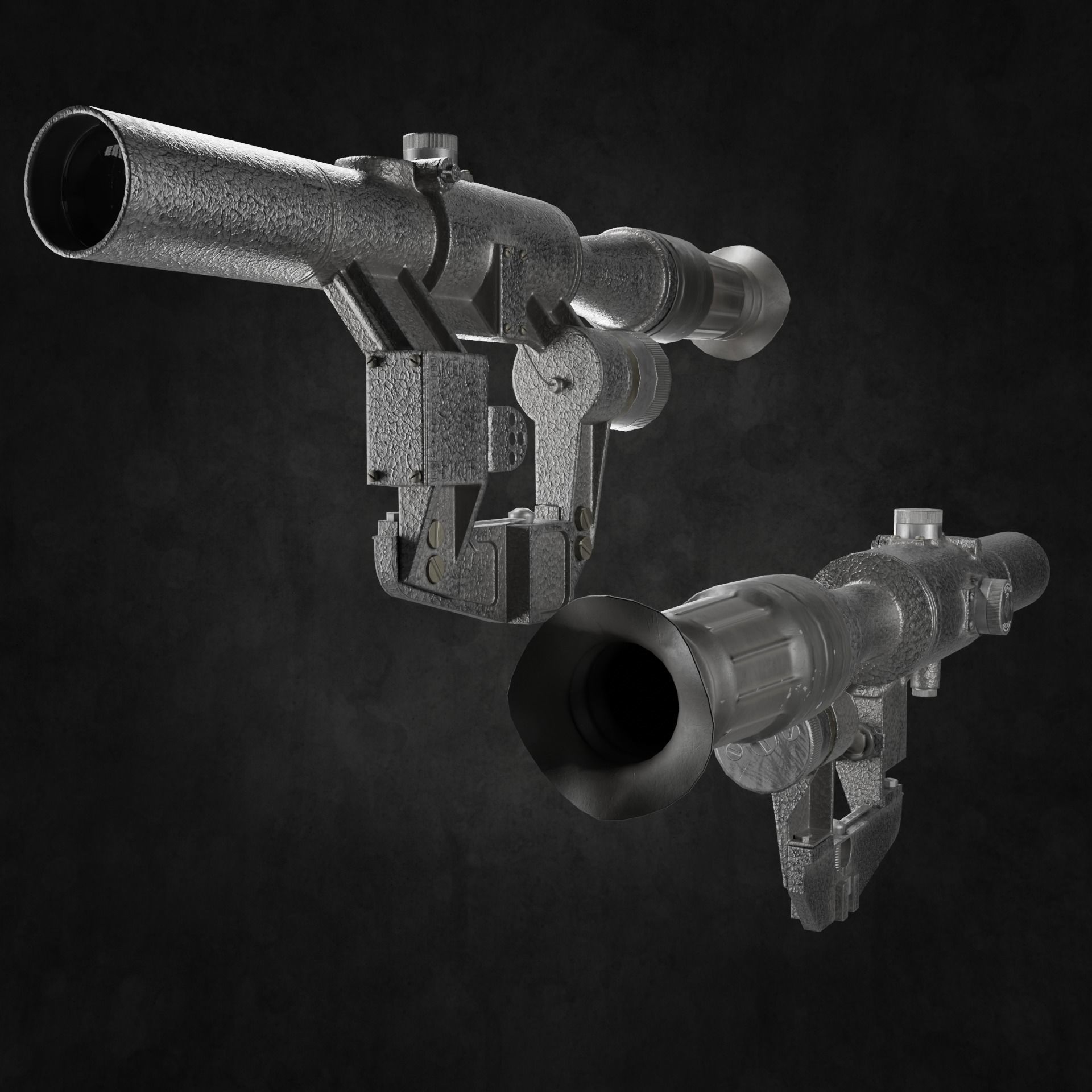 3D model low-poly model of the soviet optical sight PSO-1 VR / AR / low ...