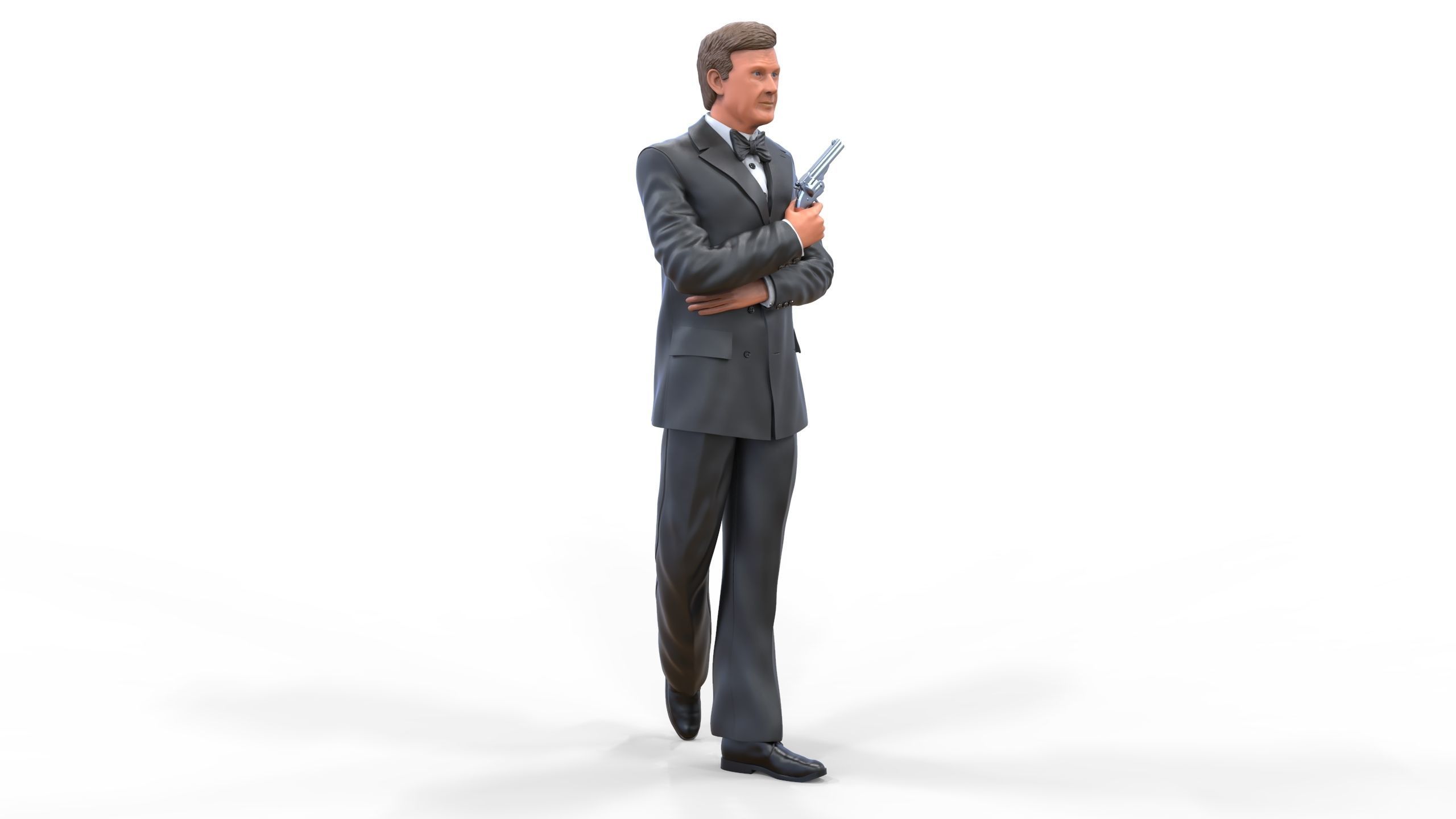 Roger Moore James Bond 3D model 3D printable | CGTrader