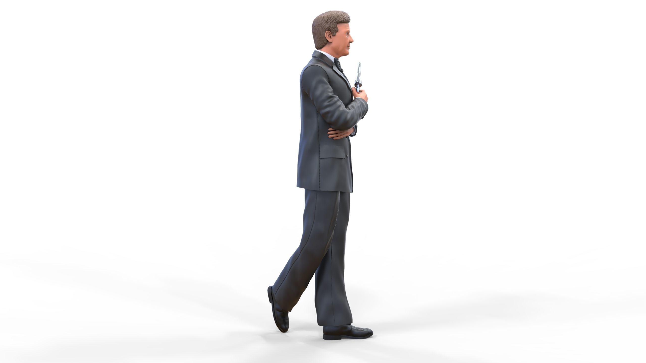 Roger Moore James Bond 3D model 3D printable | CGTrader