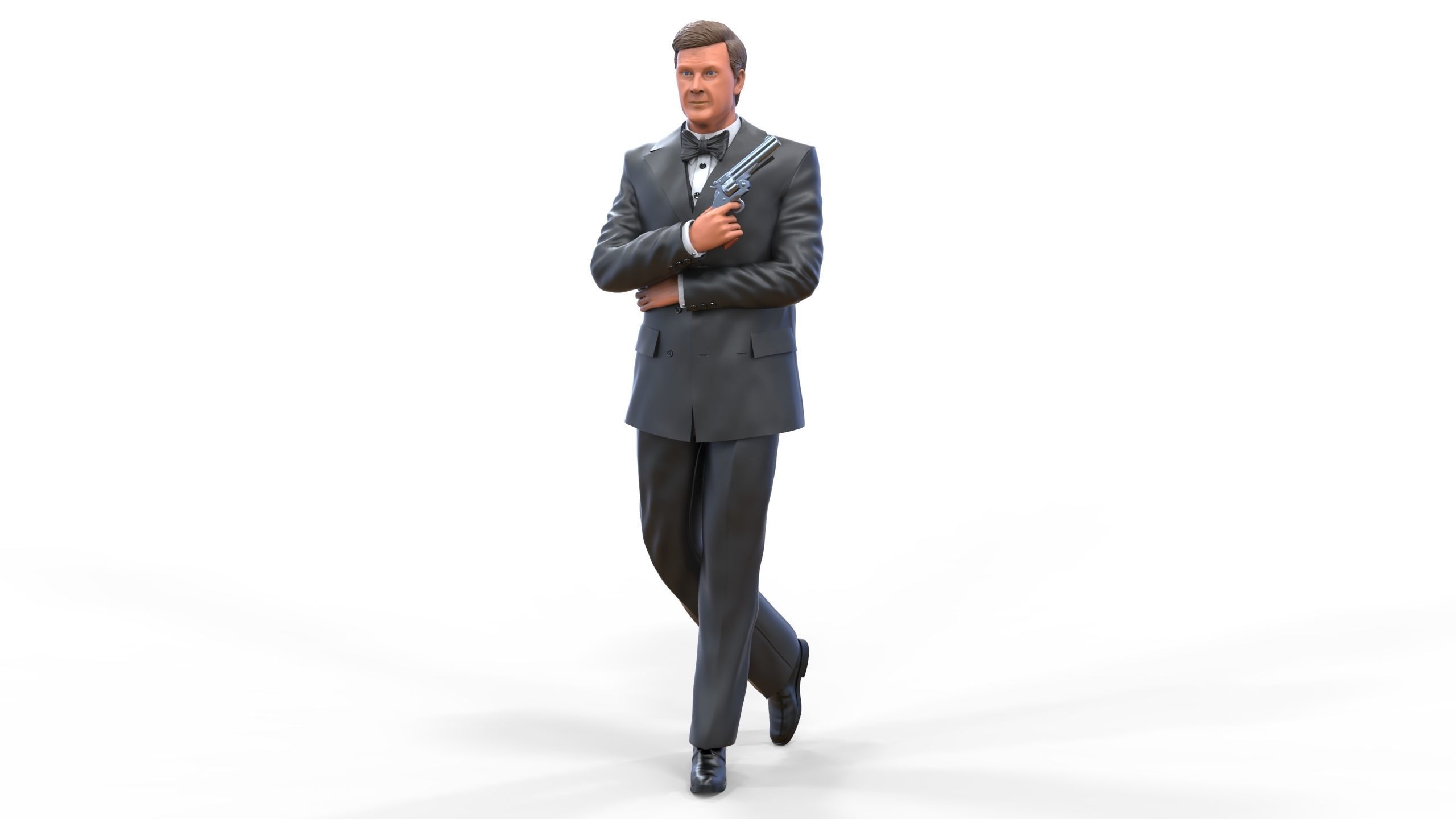 Roger Moore James Bond 3D model 3D printable | CGTrader
