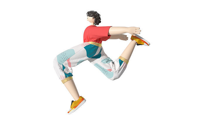 C4D model hip-hop dance figure dance 3D model | CGTrader