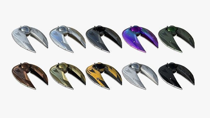 10 Alien Spaceship UFO I Collection - Sci Fi Spacecraft Design VR / AR ...