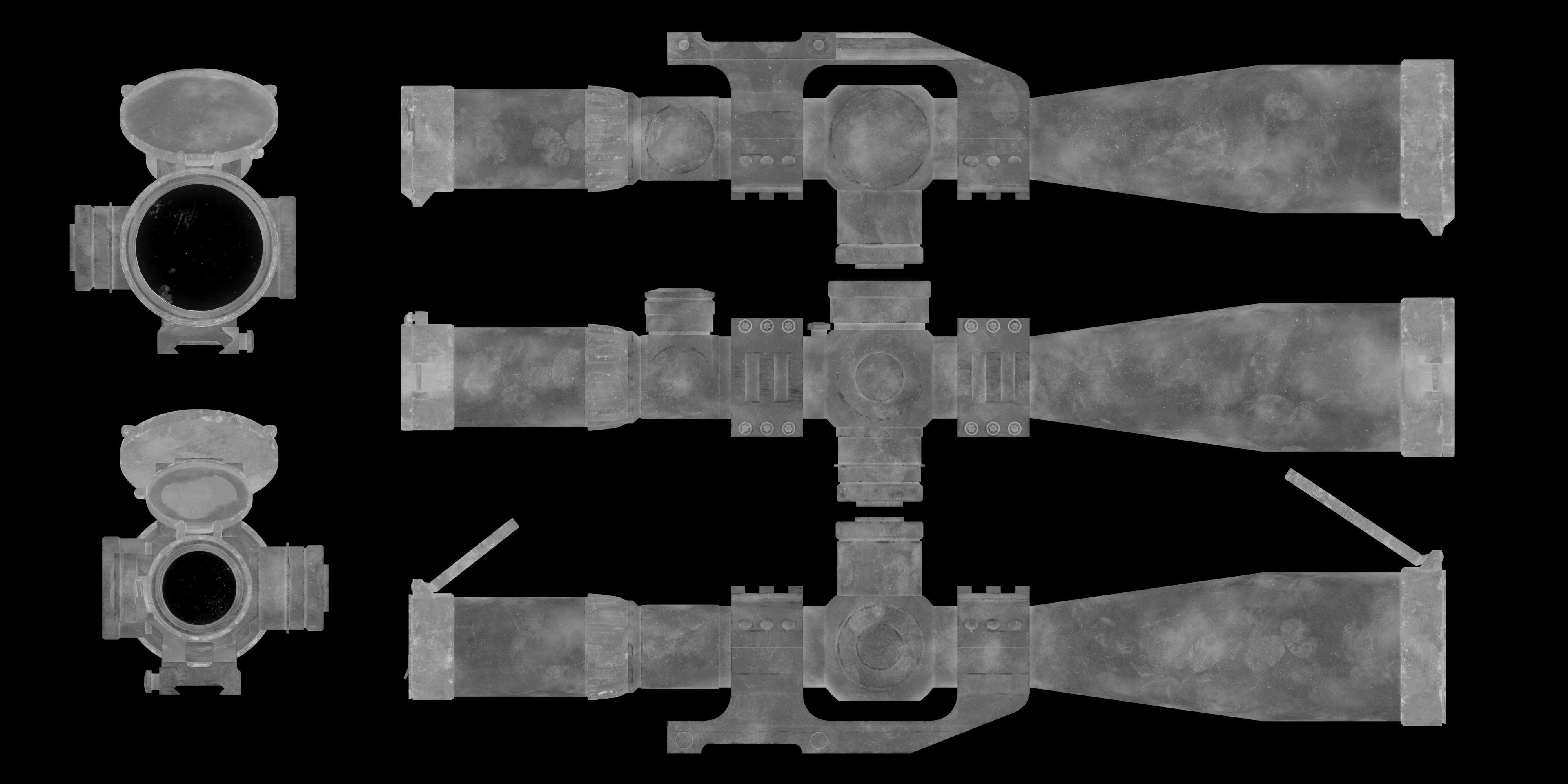 3D model Sniper rifle scope with mount VR / AR / low-poly | CGTrader