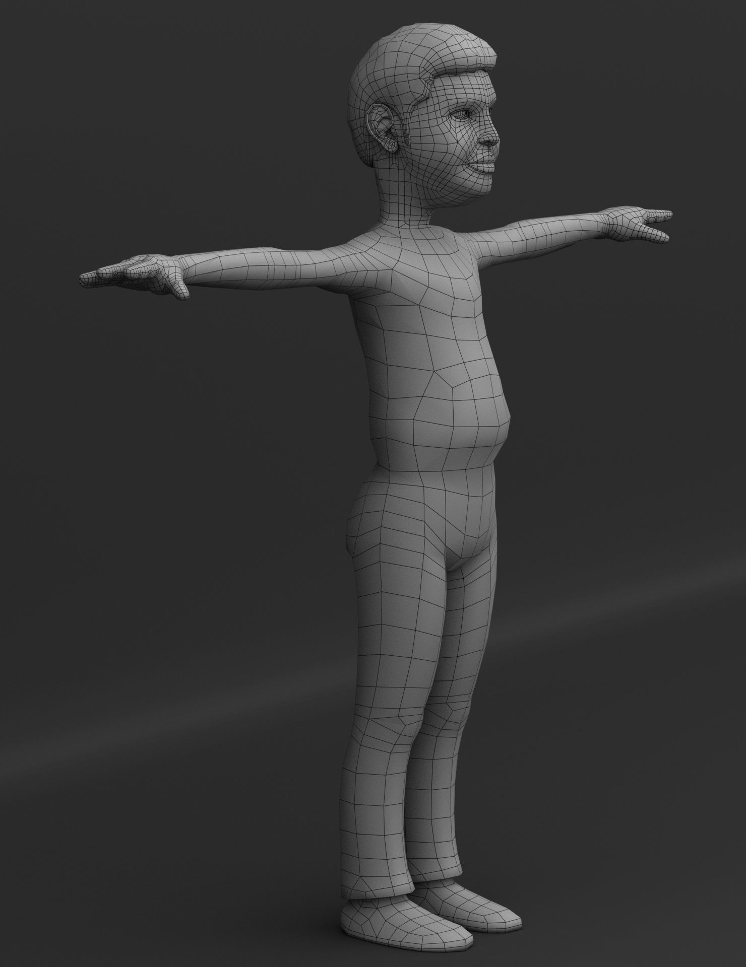 3D model Male Body Jai Base Mesh 3D Model Low-poly 3D model VR / AR ...