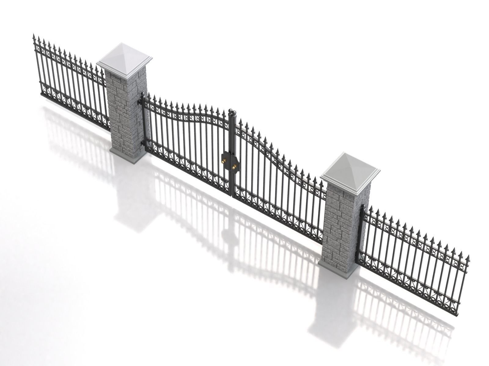Opening Iron Gate Animation 3D model animated | CGTrader