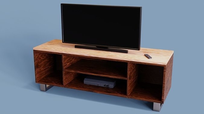 3D model 3D Tv and Table VR / AR / low-poly | CGTrader