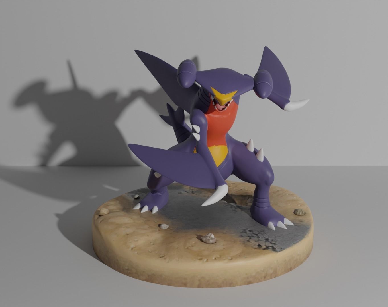 Garchomp pokemon 3D print model 3D model 3D printable | CGTrader