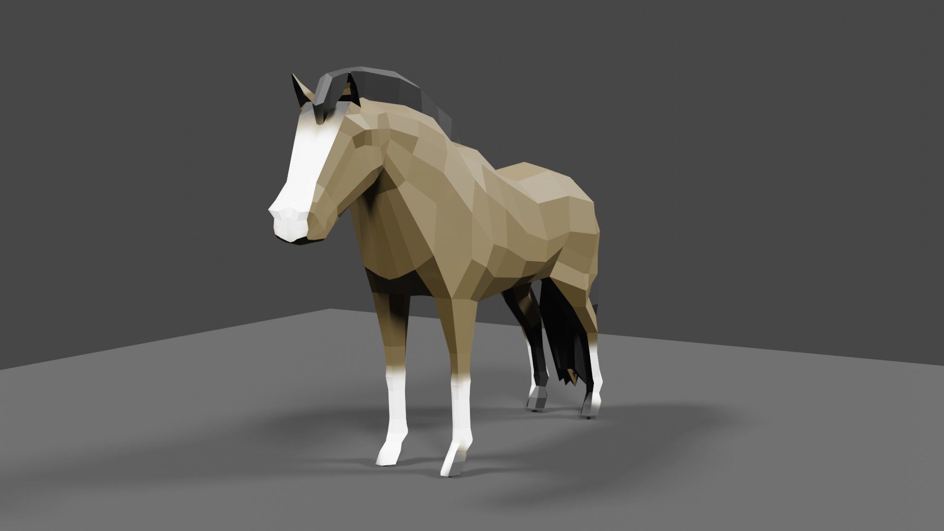 3D model LowPoly Horse pony VR / AR / low-poly | CGTrader