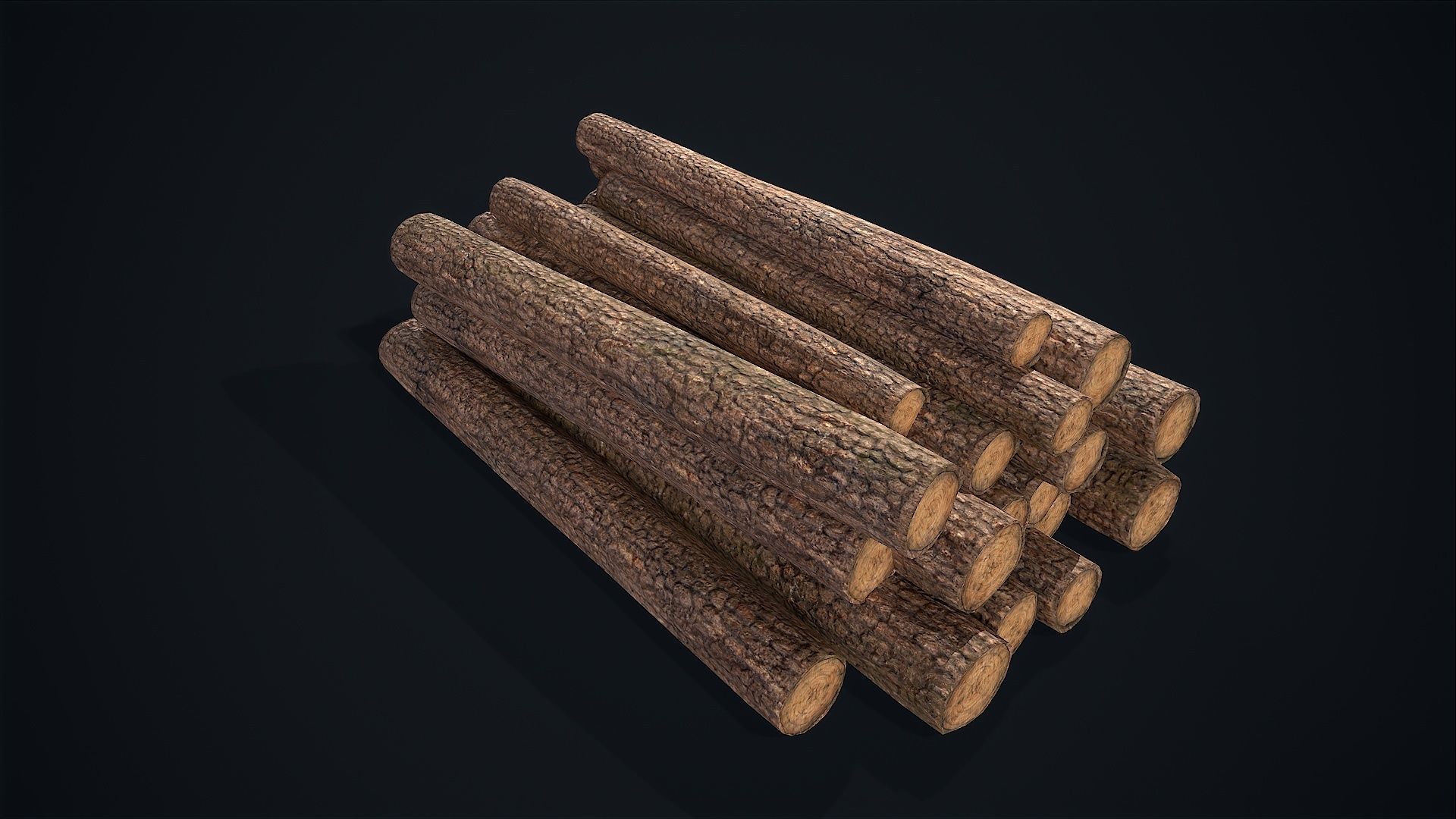 3D model Wooden Logs VR / AR / low-poly | CGTrader