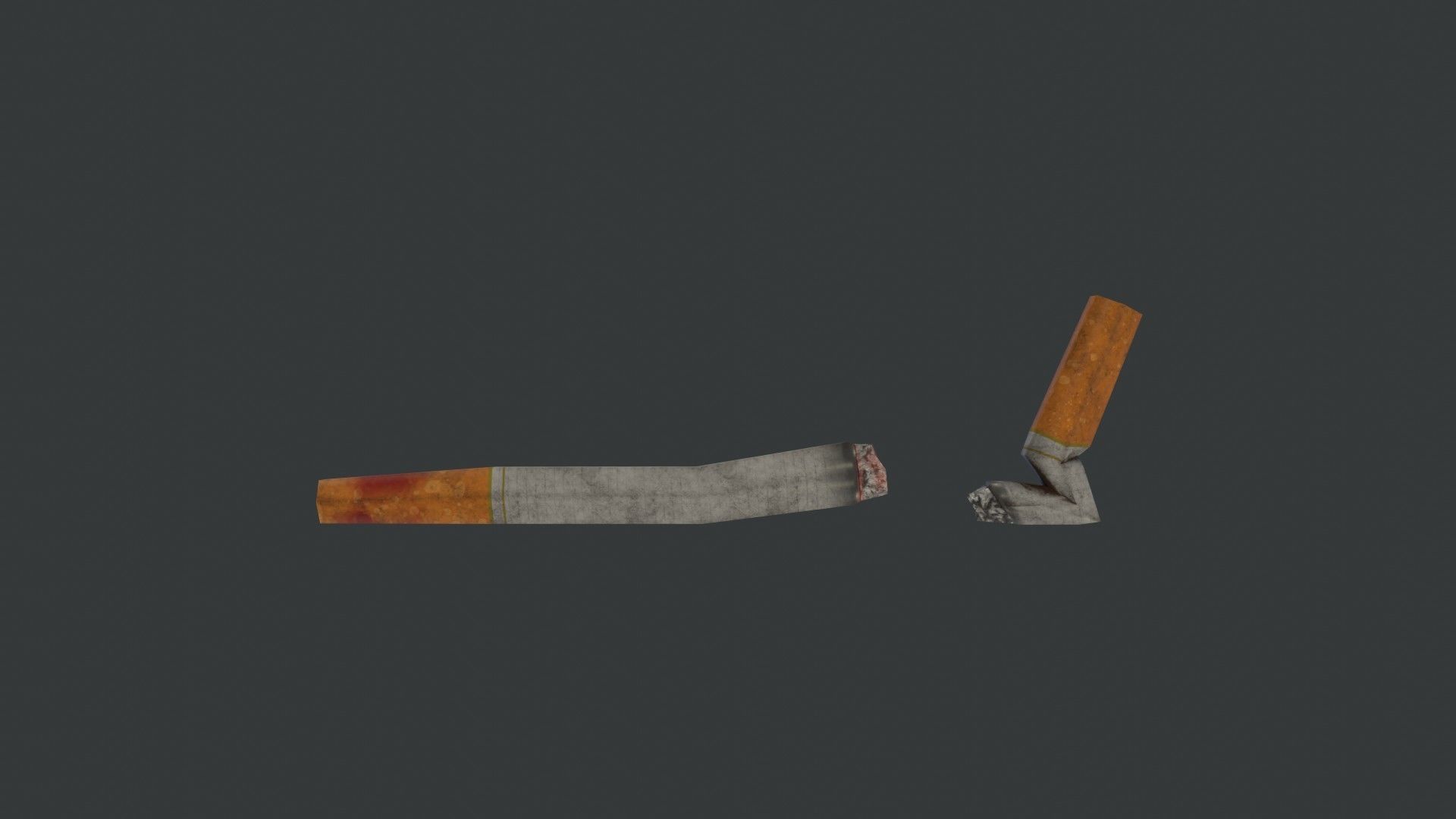 Cigarettes - Lit Used 2 Piece Set free VR / AR / low-poly 3D model ...