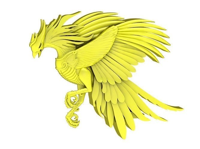 phoneix pendant 4624 3D model 3D printable | CGTrader
