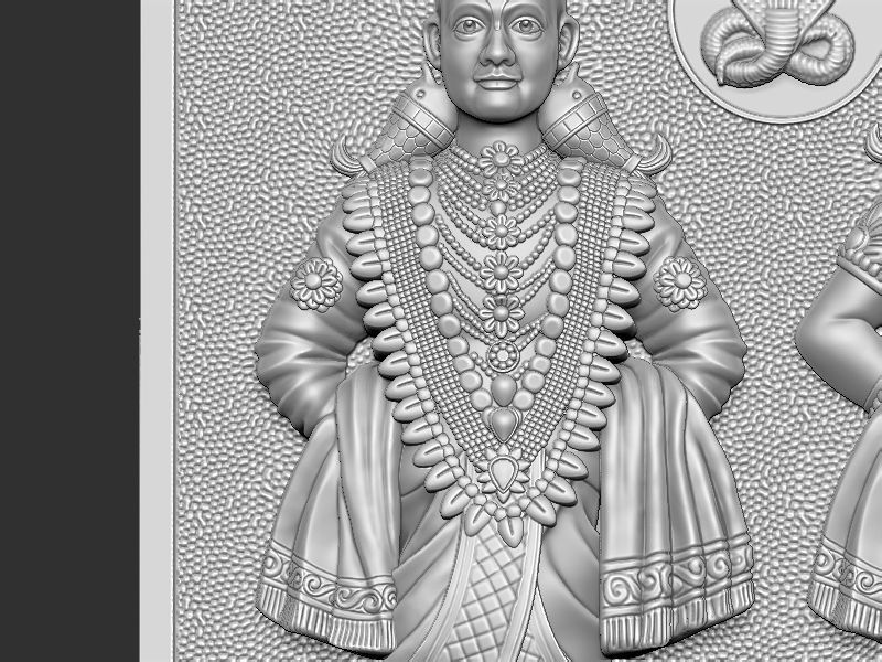 Vitthal Rukmini design with frame 3D model 3D printable | CGTrader