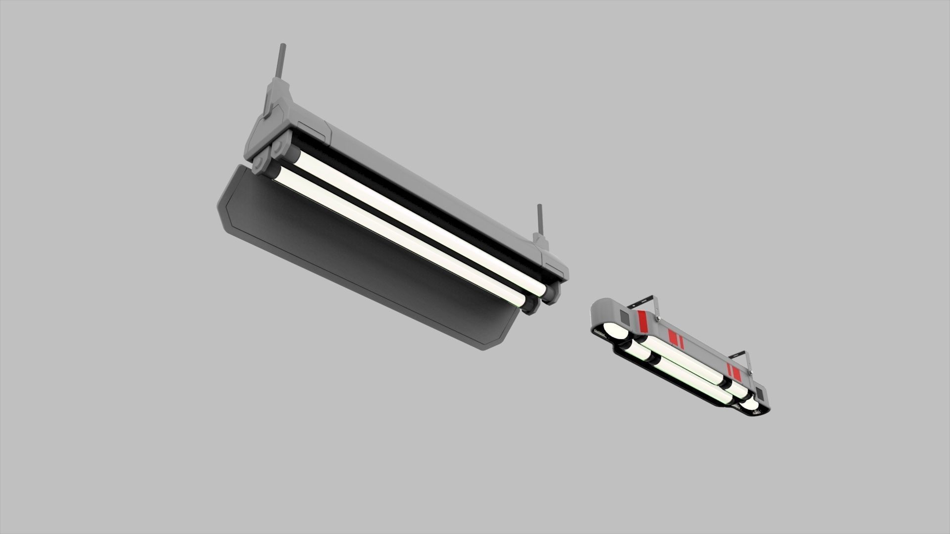 sci fi lighting 9 3D model | CGTrader