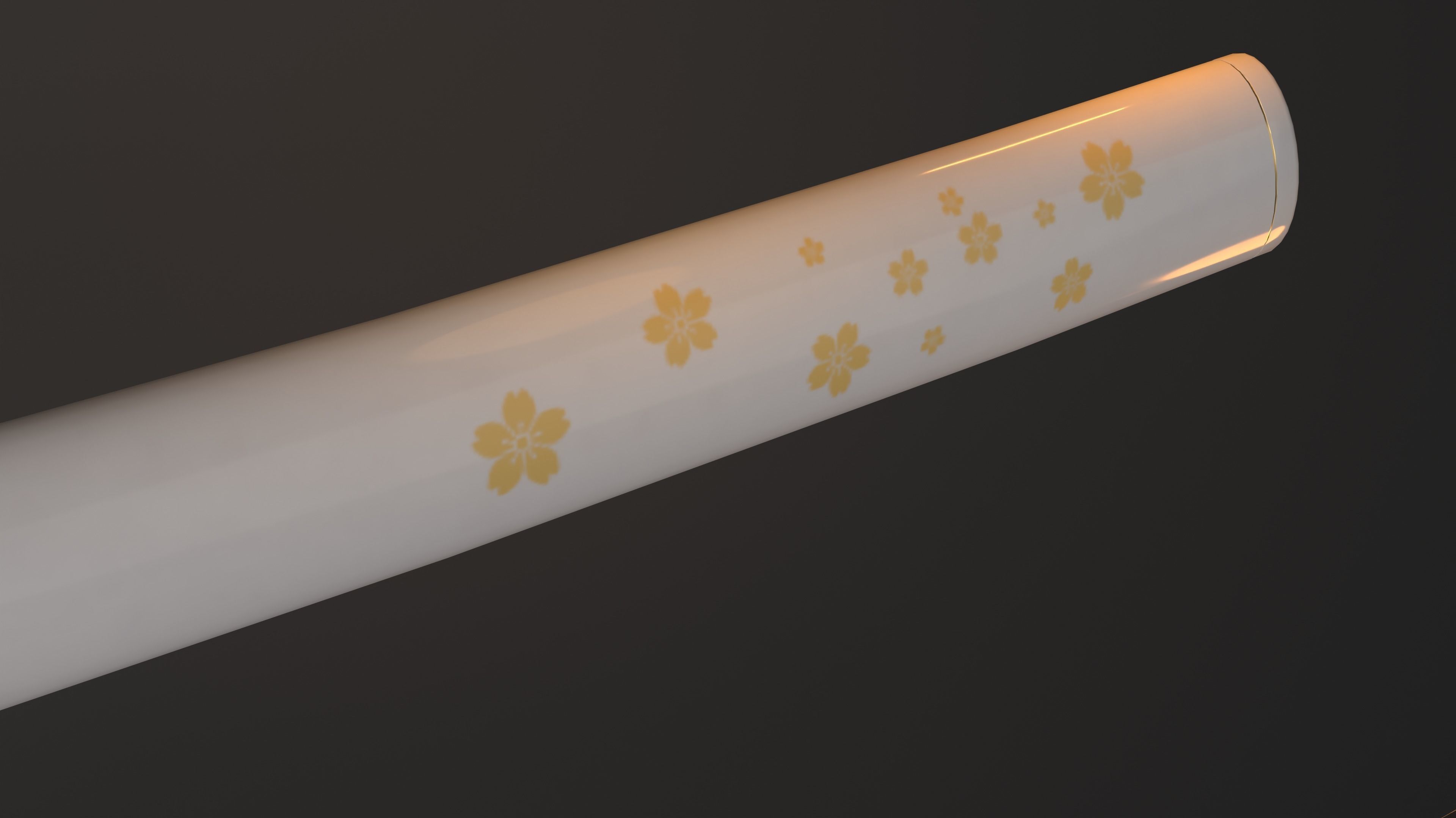 Weapon Katana Sword Blade Sakura 3D model | CGTrader