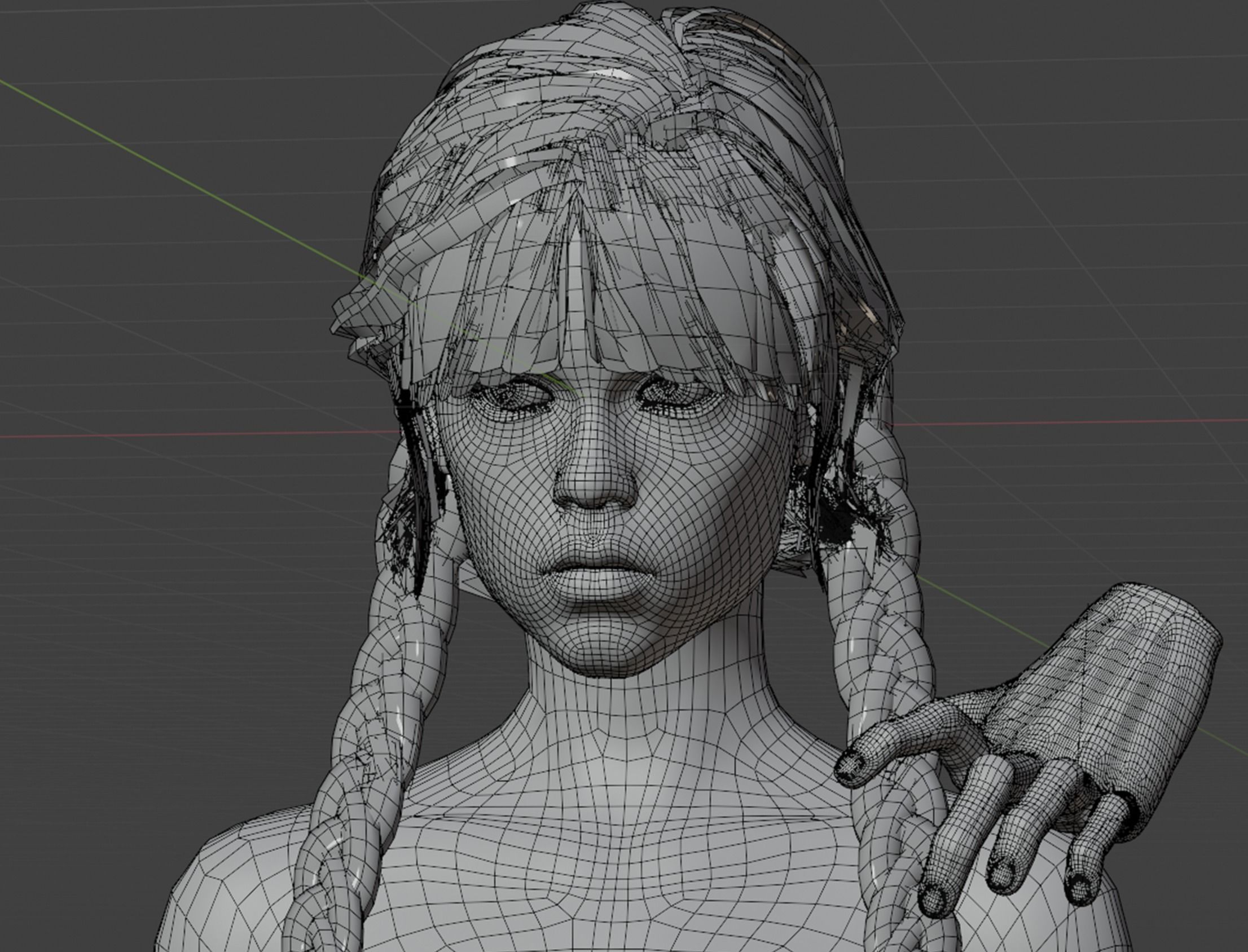 Wednesday Addams 3D model rigged | CGTrader