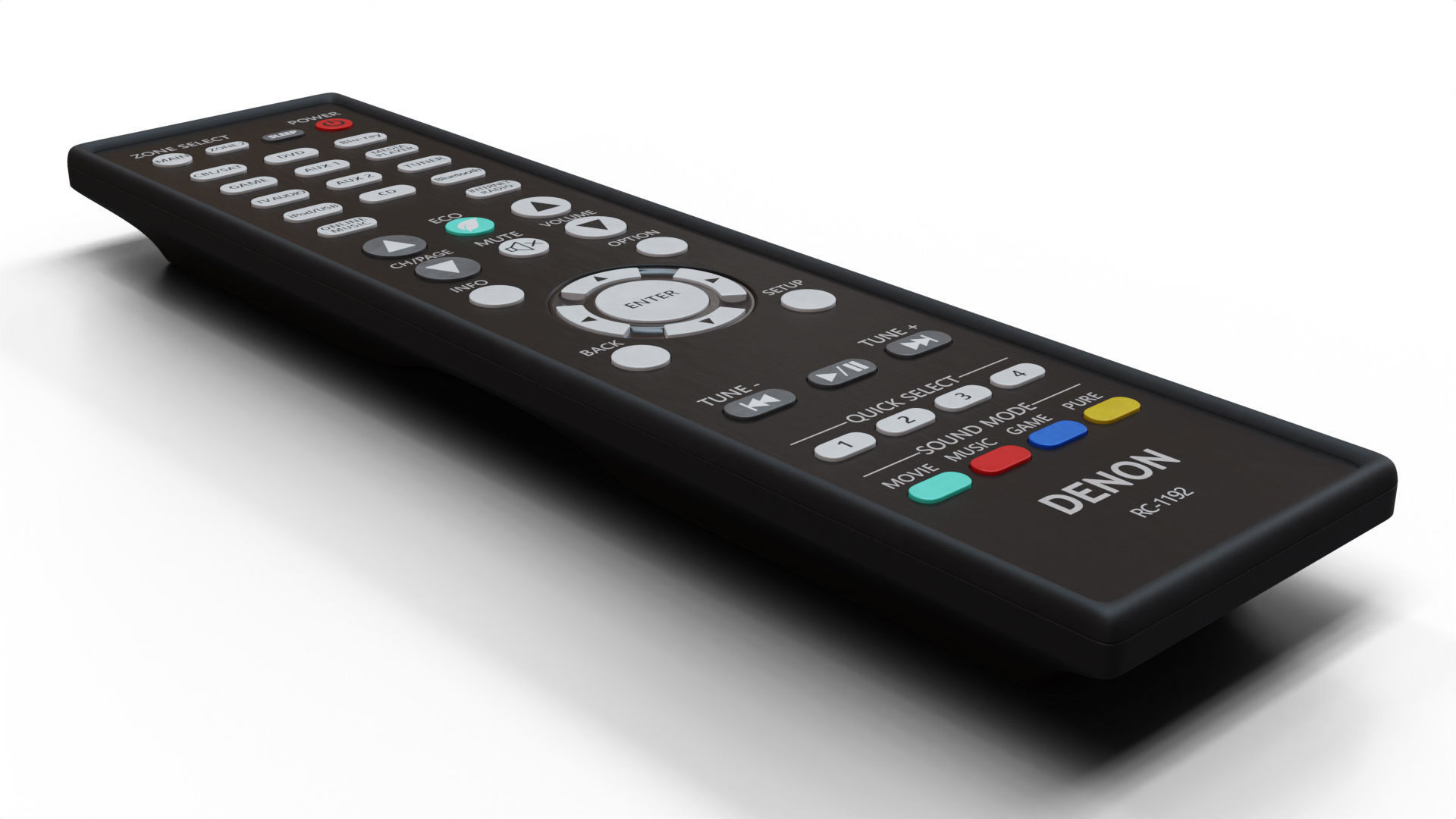 Denon Remote Control 3D model | CGTrader